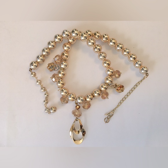 japan | Jewelry | Vintage Japan Gold Tone Crystal Necklace | Poshmark